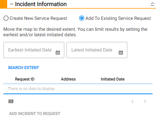 Add an Incident to an Existing Service Request