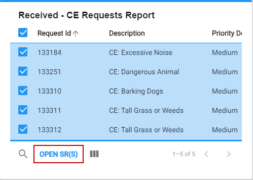 View Multiple Service Requests
