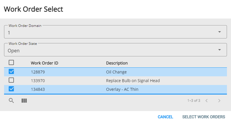 Edit Multiple Work Orders