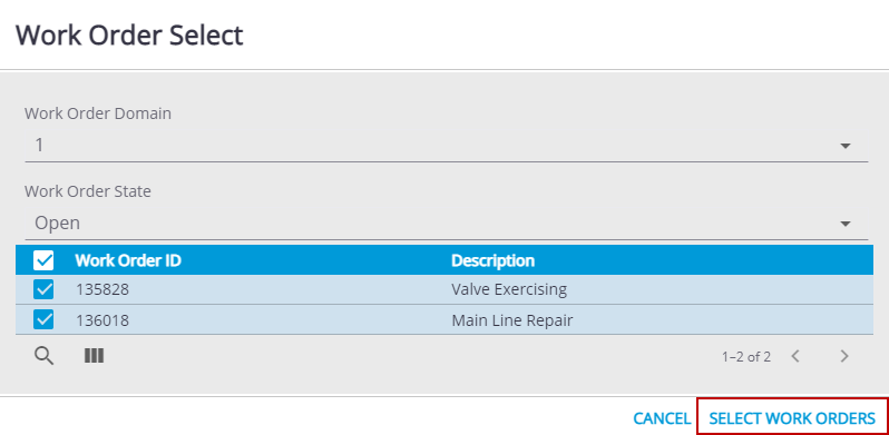 Edit Multiple Work Orders