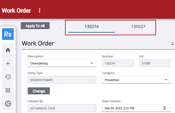 View Multiple Work Orders