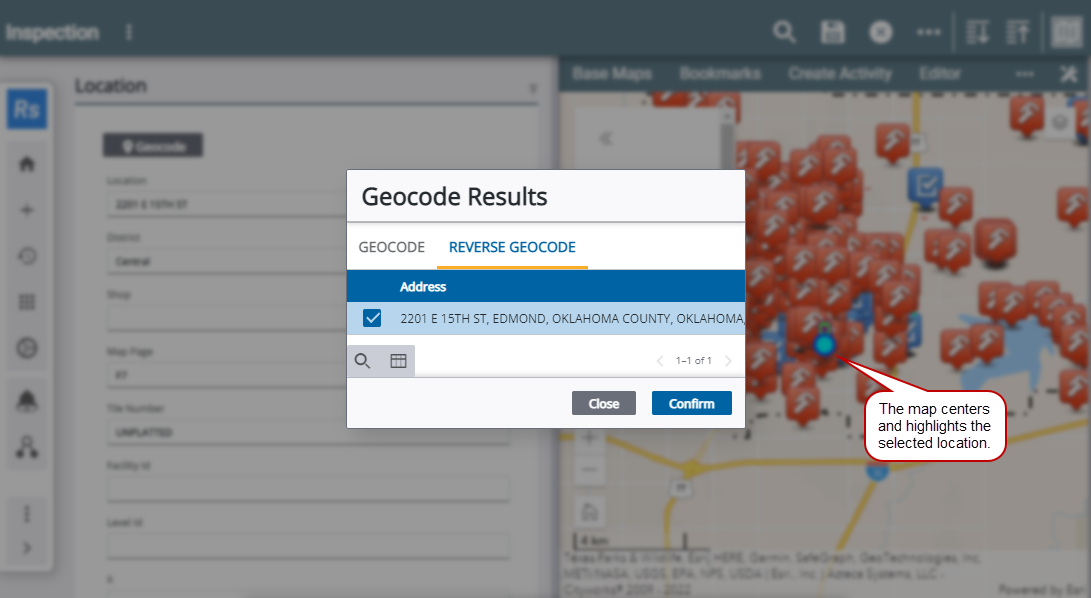 Geocode a Custom Inspection