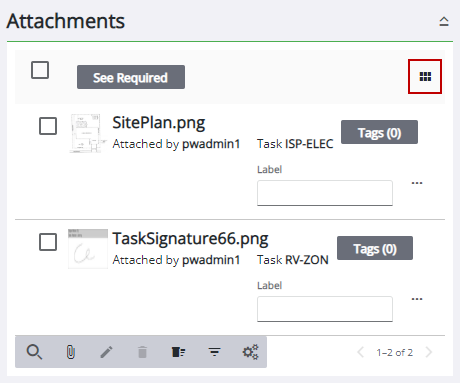 Change Attachment View