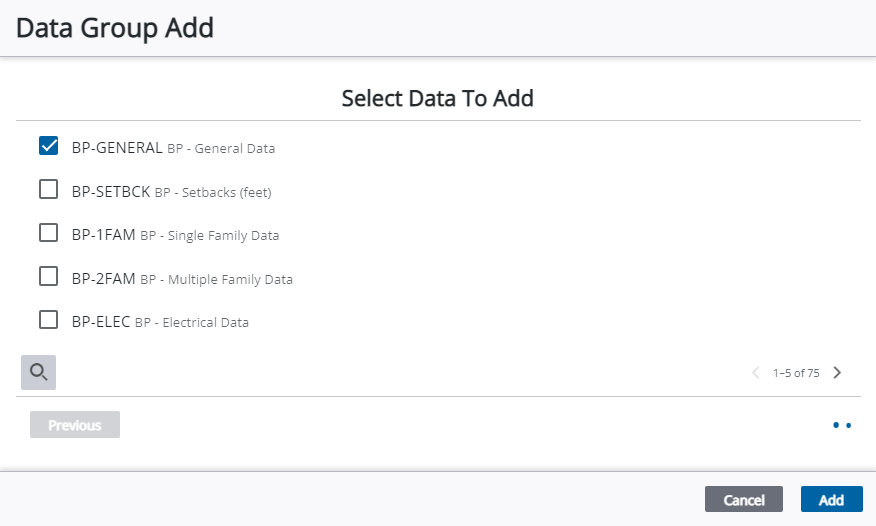 Add a Data Group