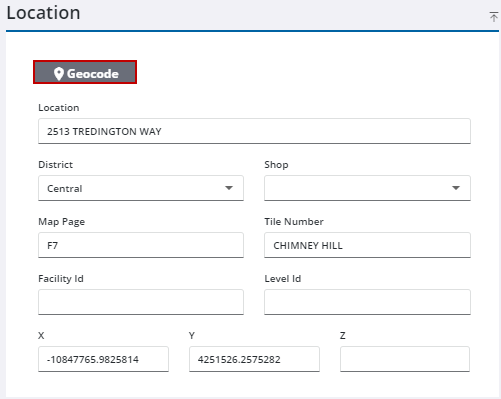 Geocode a Custom Inspection