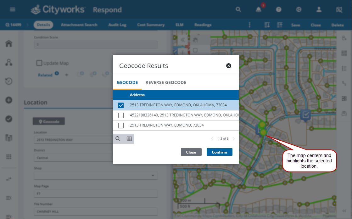 Geocode a Custom Inspection