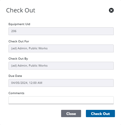 Check Out Equipment
