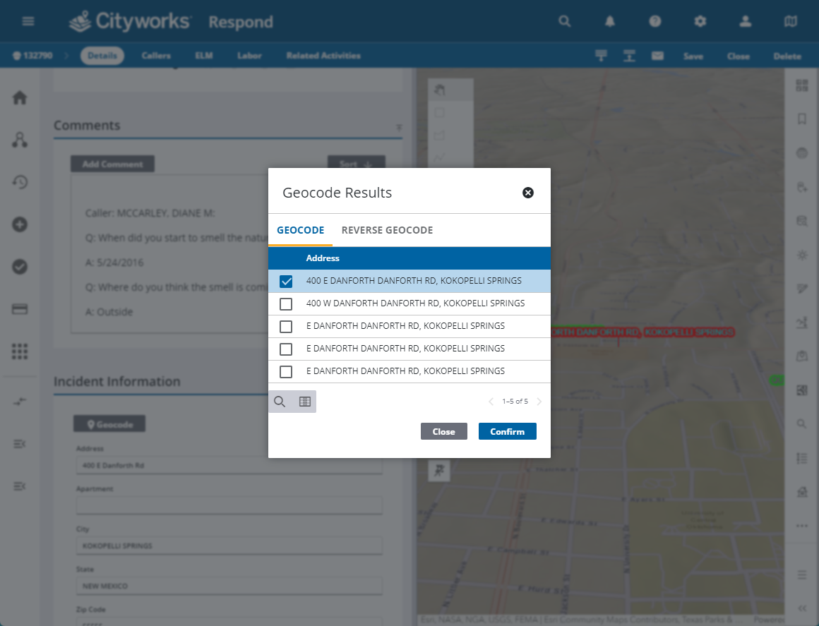Geocode a Service Request
