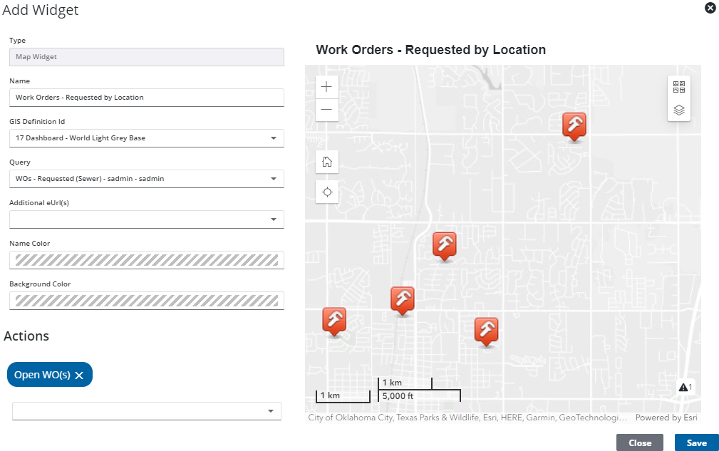 Add a Map Widget