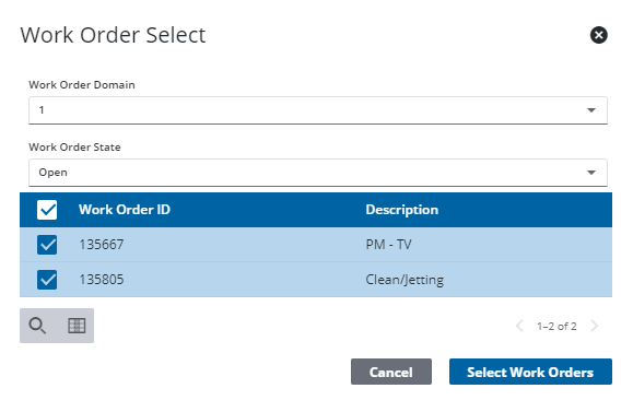 Edit Multiple Work Orders