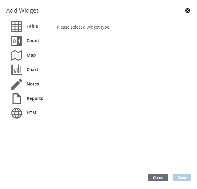 Add a Table Widget
