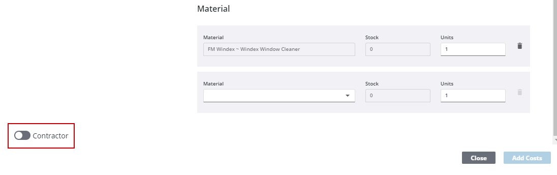 Add Work Order Costs