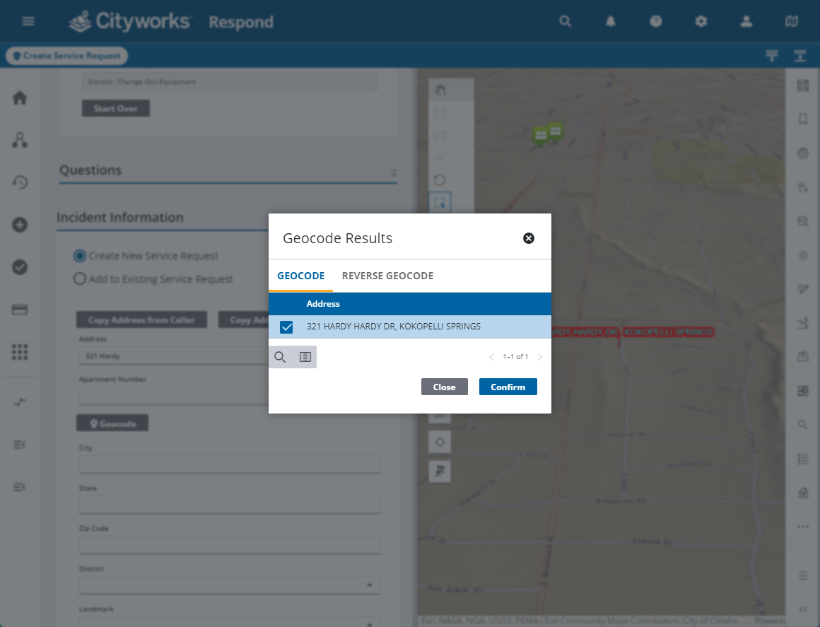 Geocode a Service Request