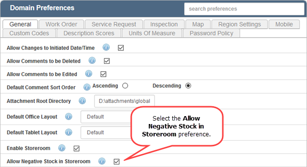 Allow Negative Stock in Storeroom