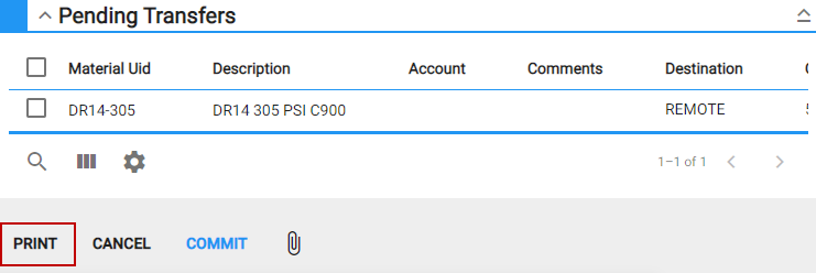 Print Last Transfer Transaction Committed