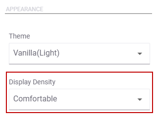 Change the Display Density