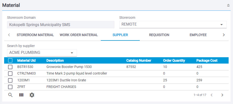 Receive Material from a Supplier