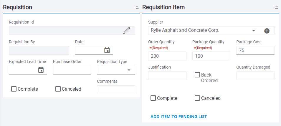 Create A Requisition
