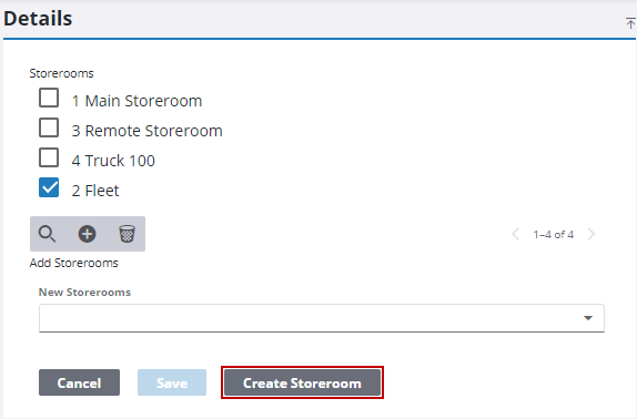 Create a Storeroom from Domains