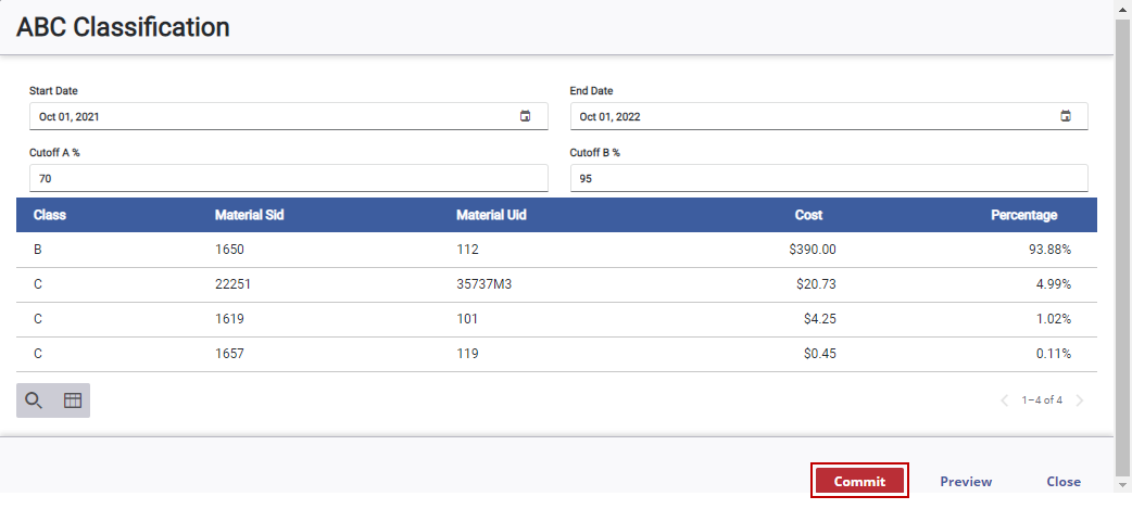 Configure ABC Classification