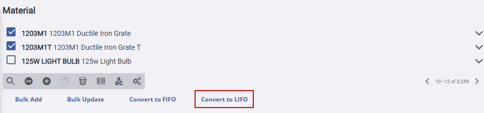 Edit Cost Type of a Material