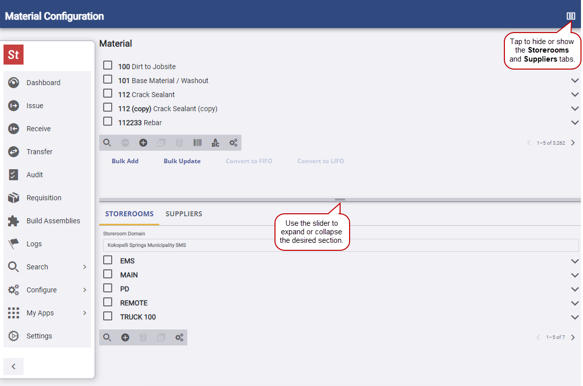 Material Configuration