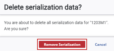Remove Serialized Material