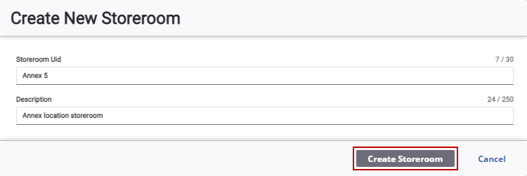Add or Edit a Storeroom