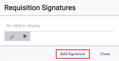 Capture a Signature on an Existing Requisition