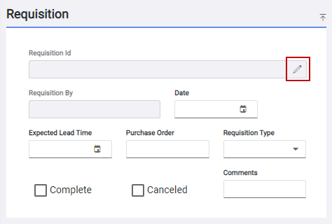 Receive a Requisition Transaction