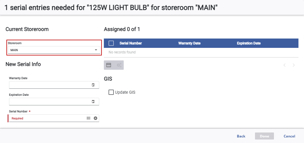 Add Serialized Material