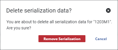 Remove Serialized Material