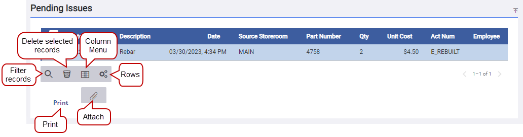 Navigate the Pending Issues Panel