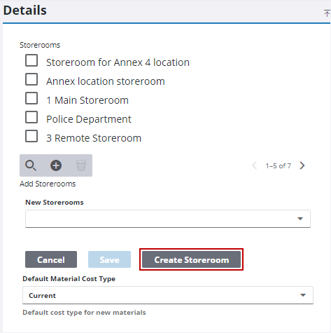 Create a Storeroom from Domains