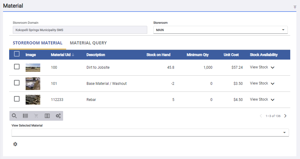 Transfer Serialized Material