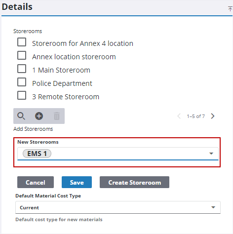 Add a Storeroom to a Storeroom Domain