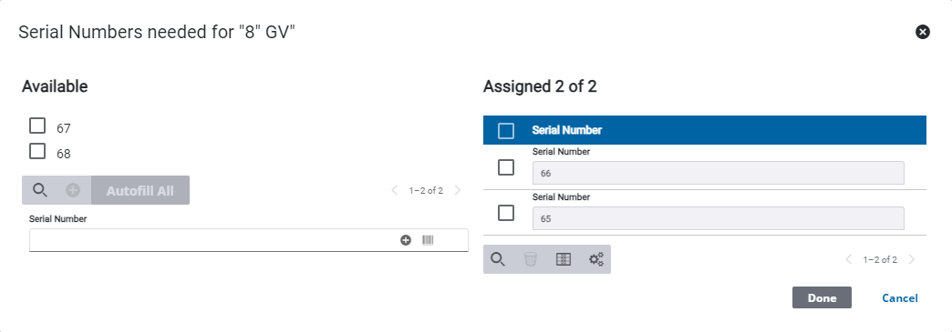 Issue Serialized Material