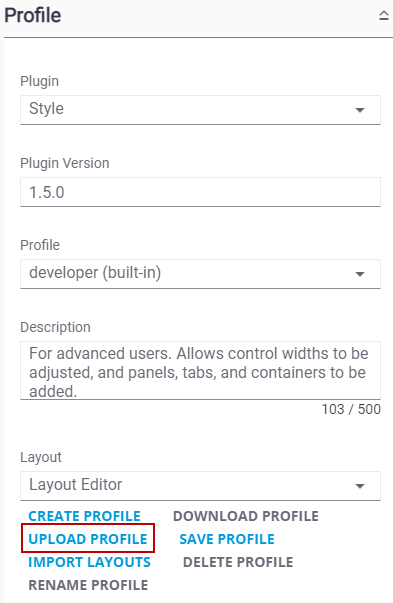 Upload a Profile