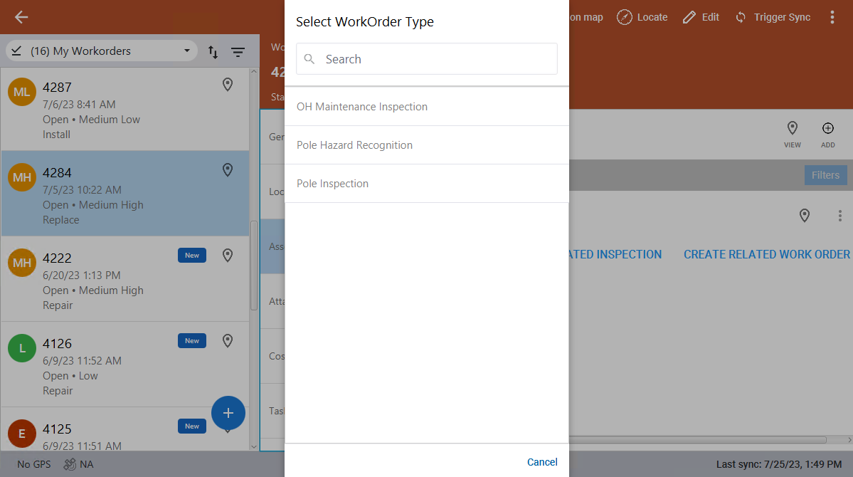 Create a Related Inspection