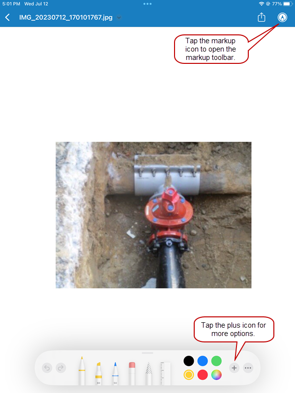 Mark Up an Attachment