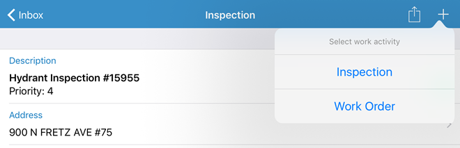 Create a Work Order from an Inspection