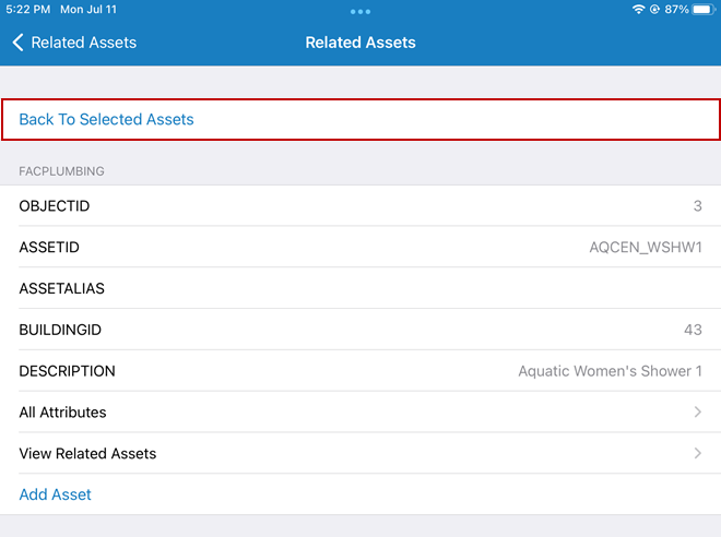View Related Assets and Create a Work Order